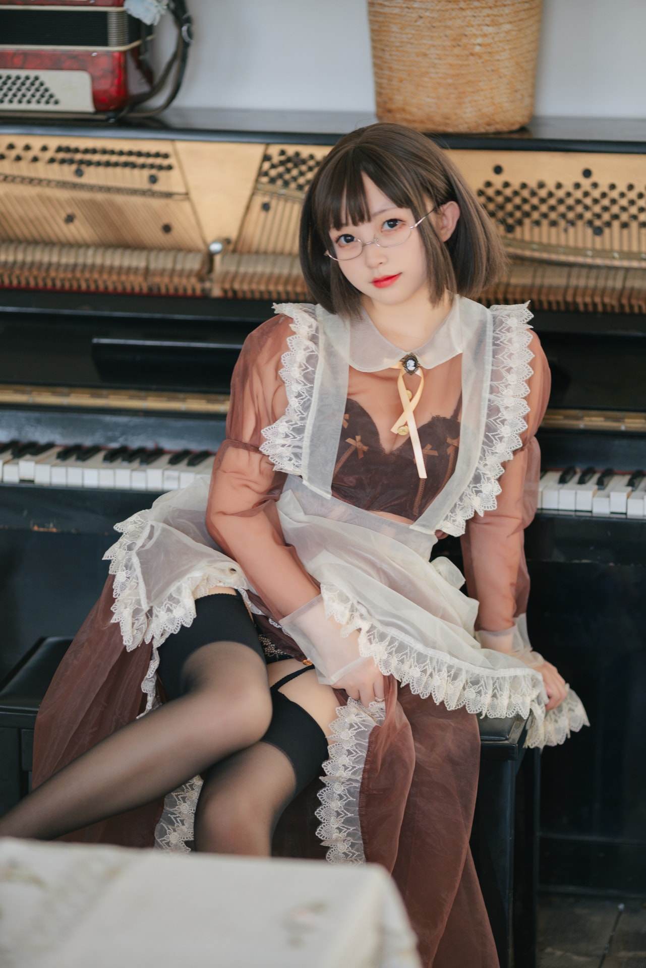 花铃Hana- 黑丝透明女仆 [89P-449MB] - 柚子肉