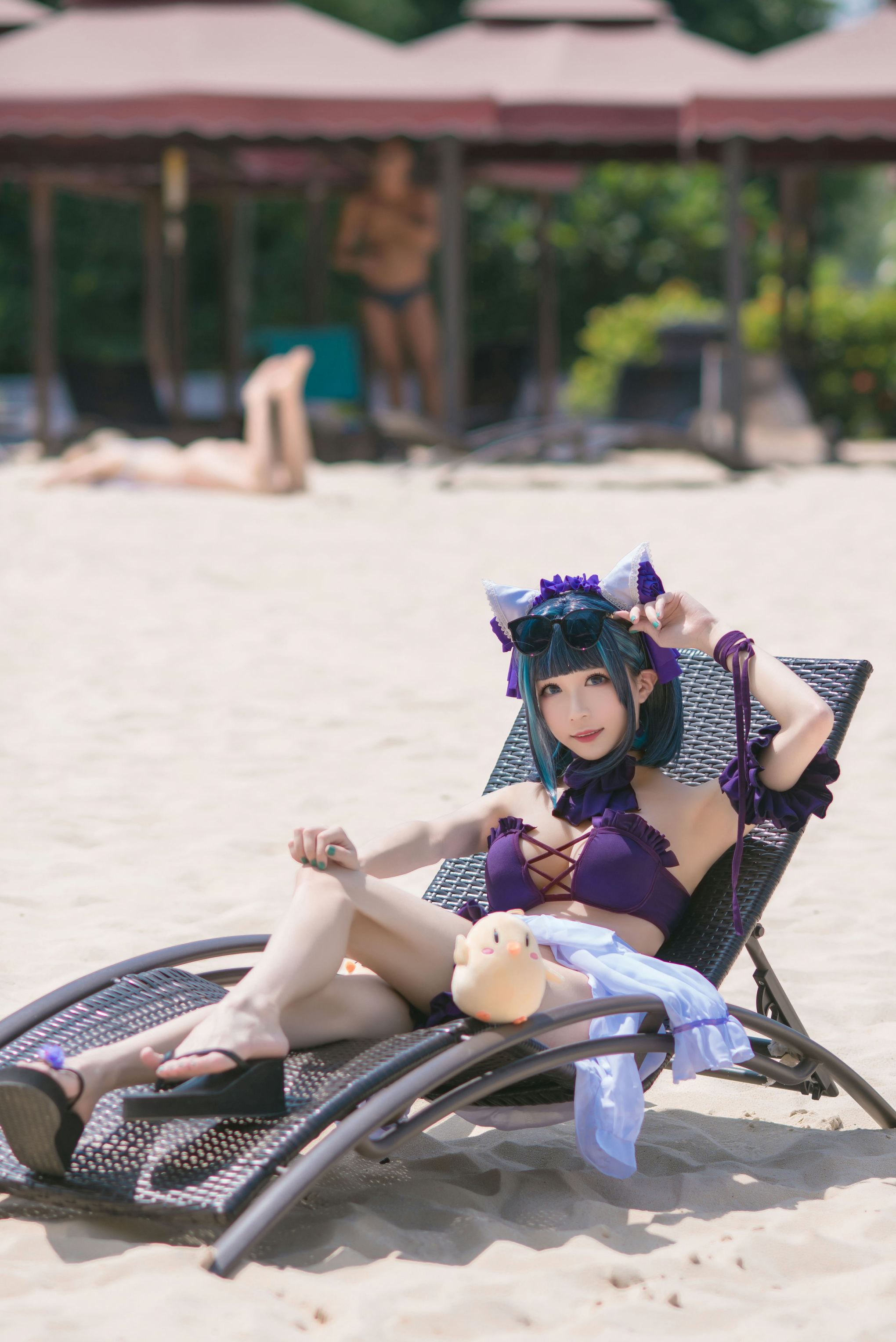 Tomoyo酱-碧蓝航线 柴郡泳装 [18P-359MB] - 柚子肉