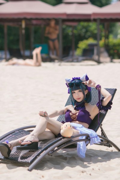 Tomoyo酱-碧蓝航线 柴郡泳装 [18P-359MB] - 柚子肉