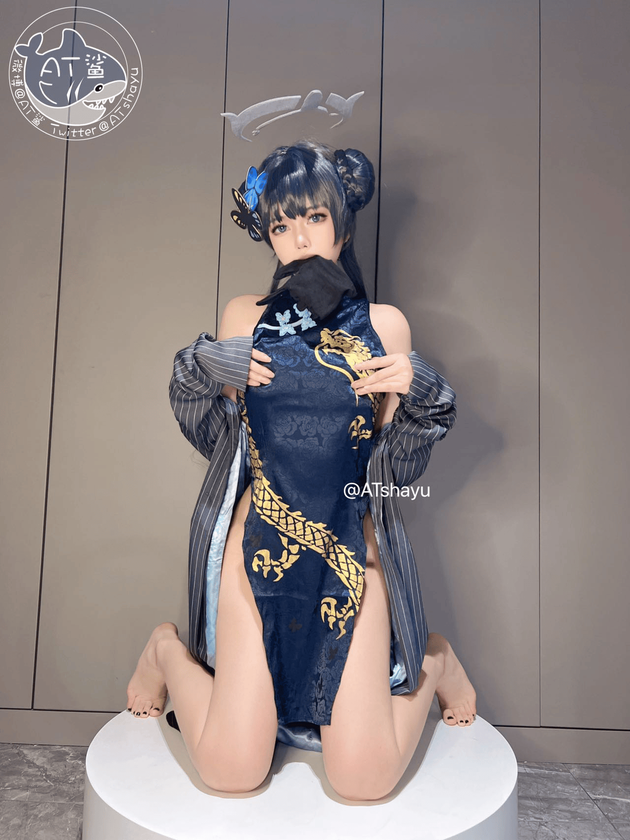 AT鲨-蔚蓝档案 妃咲旗袍 [30P-40MB] - 柚子肉