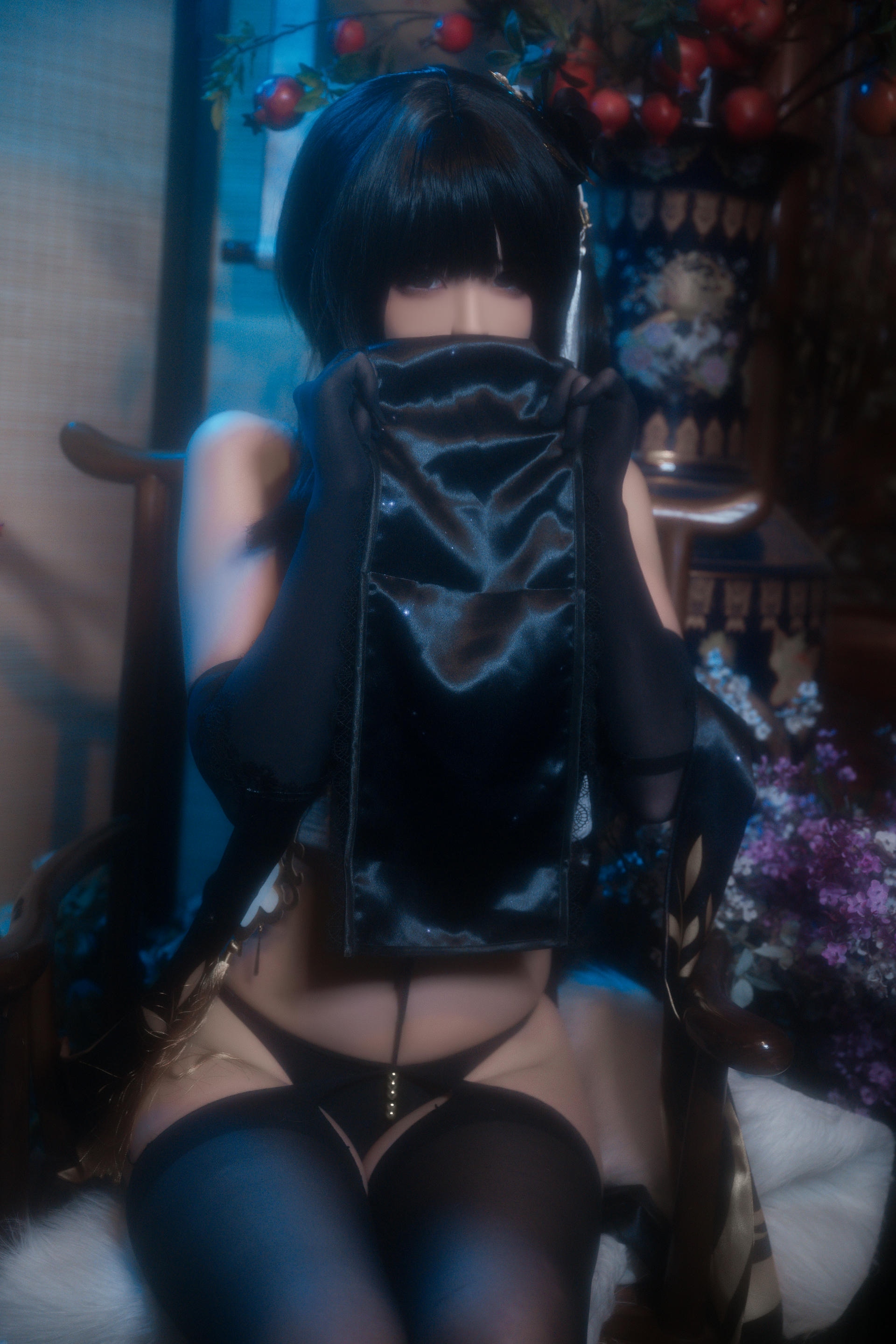 【Quan冉有点饿(拖拉大王_)】碧蓝航线 镇海黑旗袍 [44P-0.95GB] - 猫爪