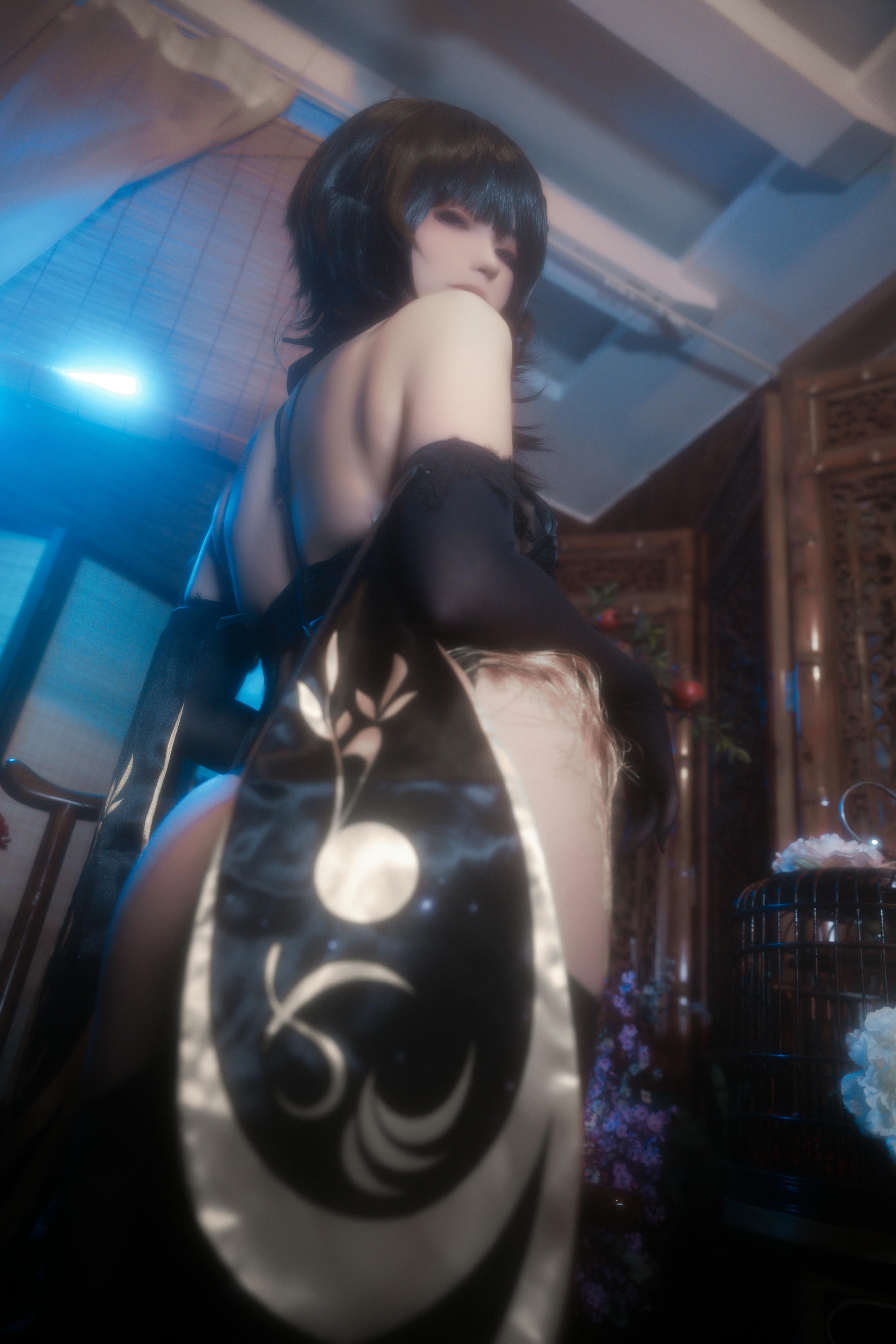 【Quan冉有点饿(拖拉大王_)】碧蓝航线 镇海黑旗袍 [44P-0.95GB] - 猫爪