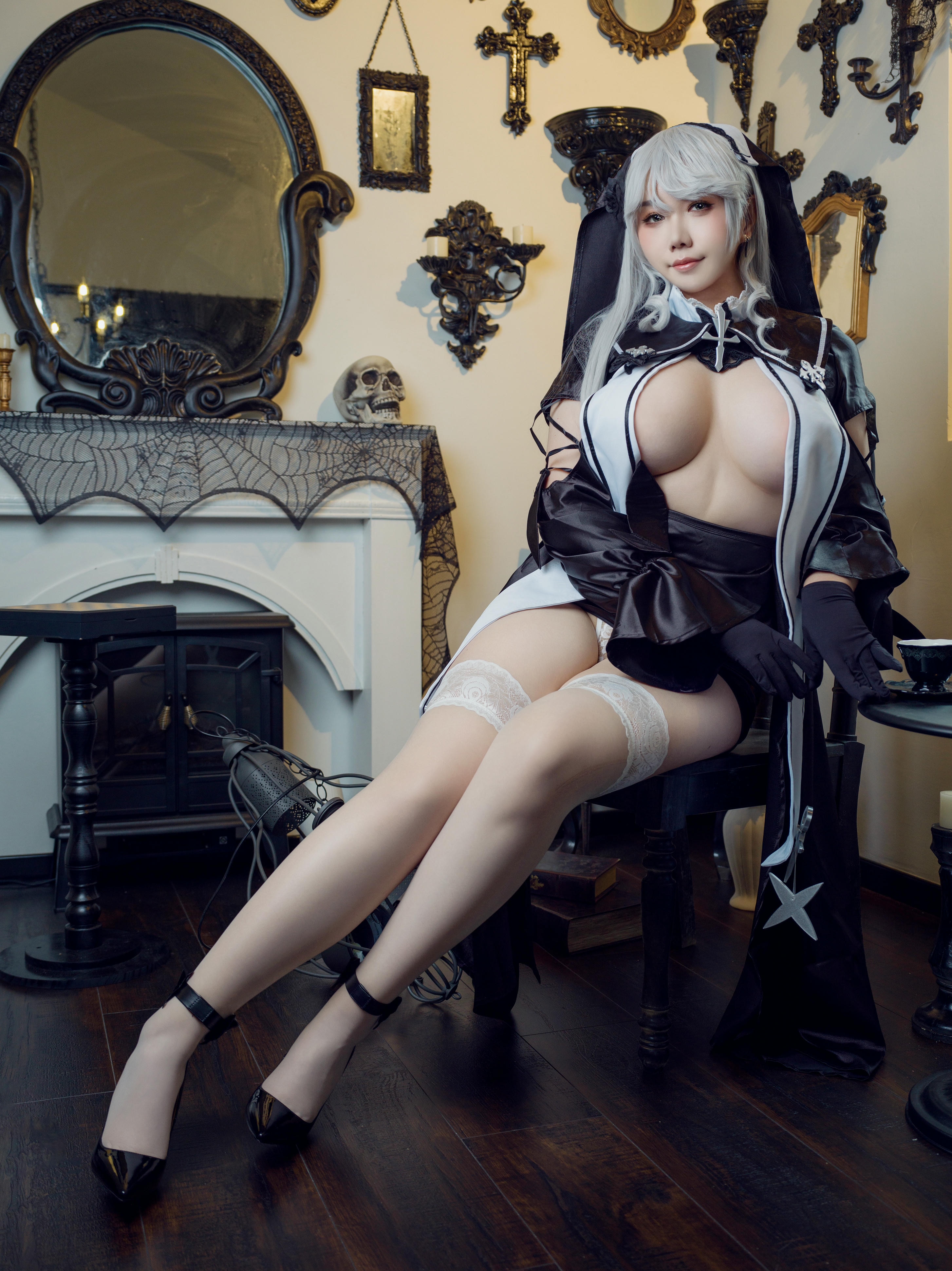 【麻花酱】碧蓝航线 阿尔及利亚修女服 [25P1V-272MB] - 猫爪